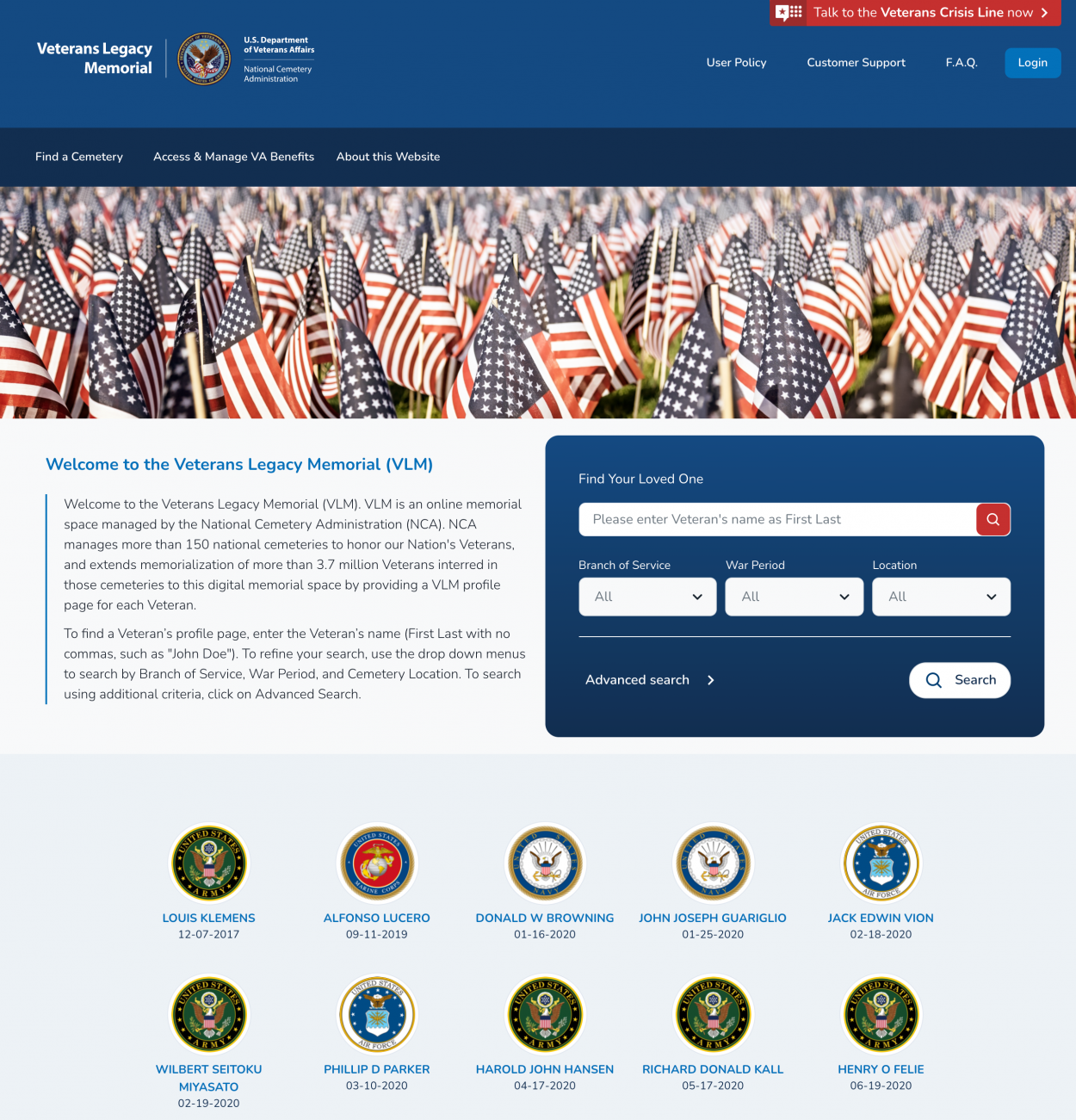 Veterans Legacy Memorial – Using Technology To Defy the Third Death ...